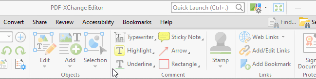PDF-XChange Co Ltd :: Knowledge Base :: How Do I Customize toolbars in PDF-XChange Editor?